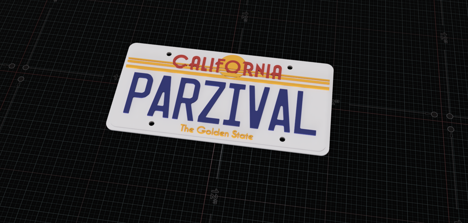 Ready Player One Parzival License Plate by ntalekt - Thingiverse